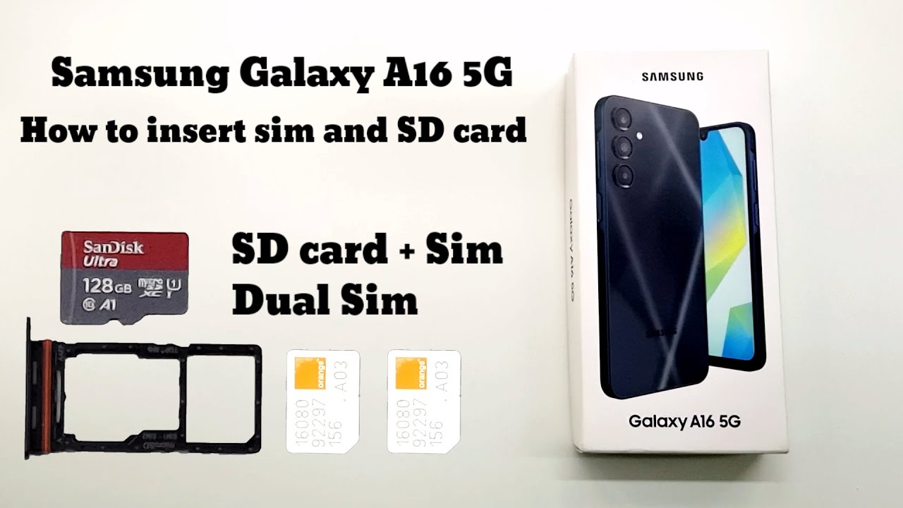 Samsung Galaxy A16 5G How to insert sim and SD card - YouTube