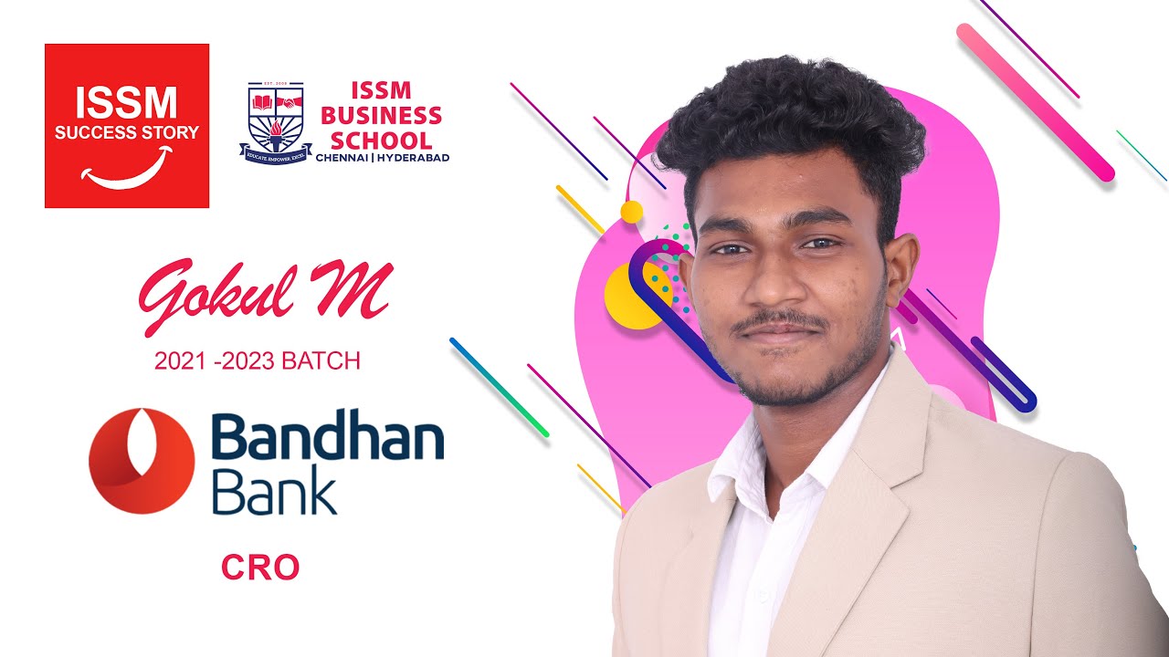 ISSM Students Success Story - Gokul M 2021 -2023 Batch on 100% ...
