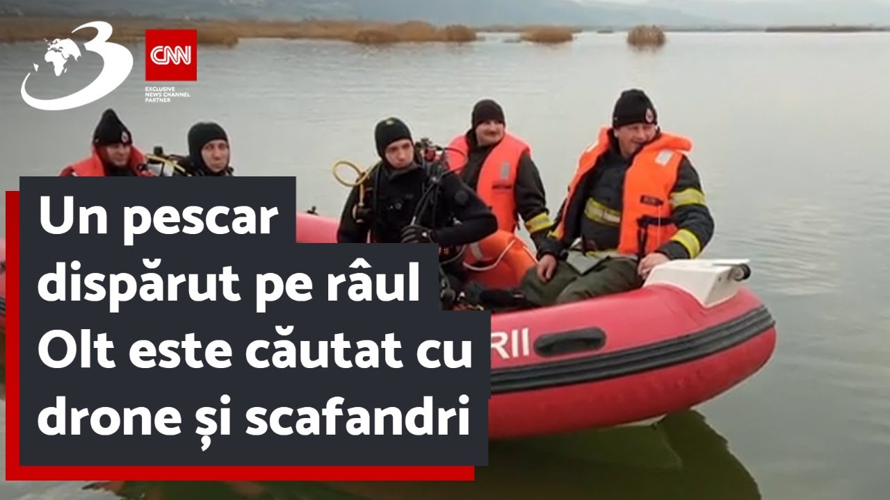 Un pescar dispărut pe râul Olt este căutat cu drone și scafandri - YouTube