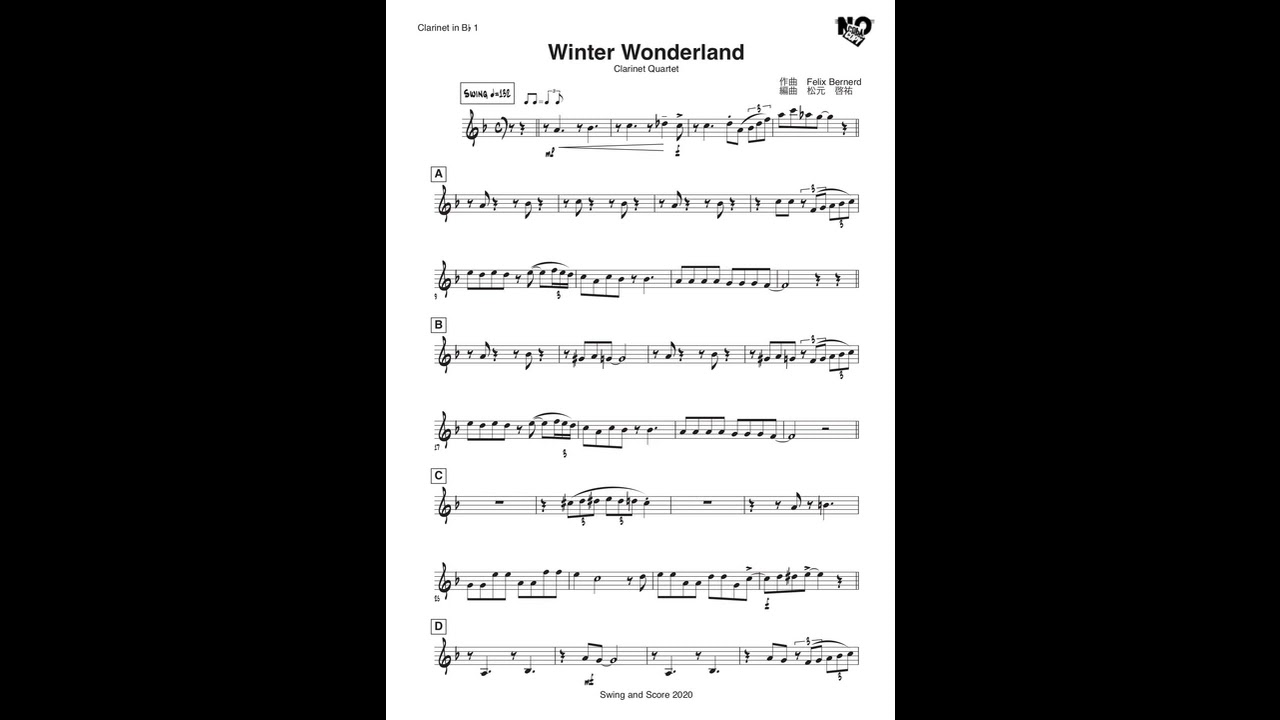 Winter Wonderland Clarinet Quartet Sample - YouTube