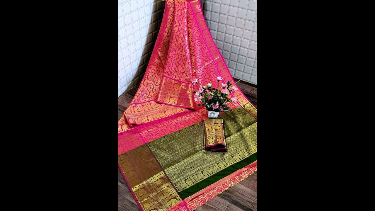 Kanchipuram handloom weaving silk saree Catalogue Video #6 - YouTube