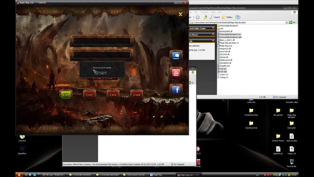 Interfata login metin2 + instalare - YouTube