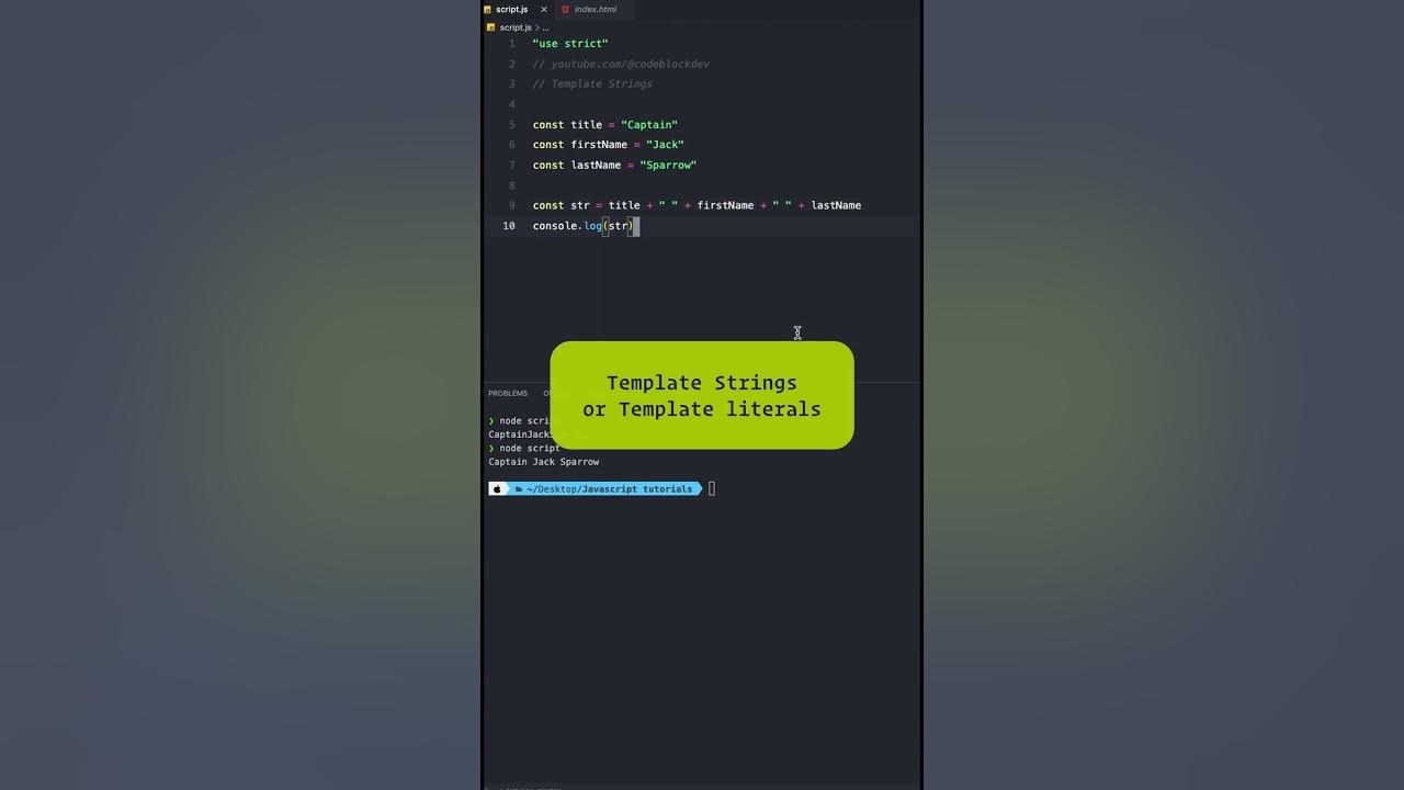 🙏 Start Using Template Strings In Javascript Javascript Programming Coding Learnjavascript 8406