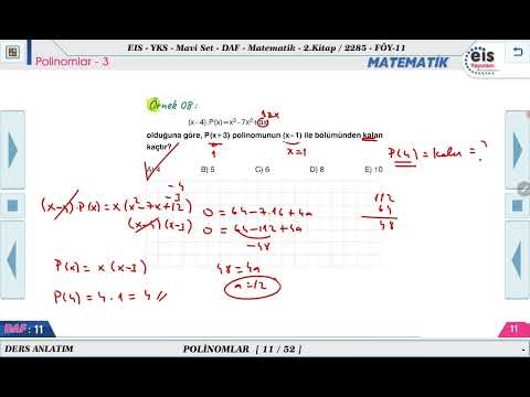 Mavi Set Matematik 2 - Polinomlar - 3 📏