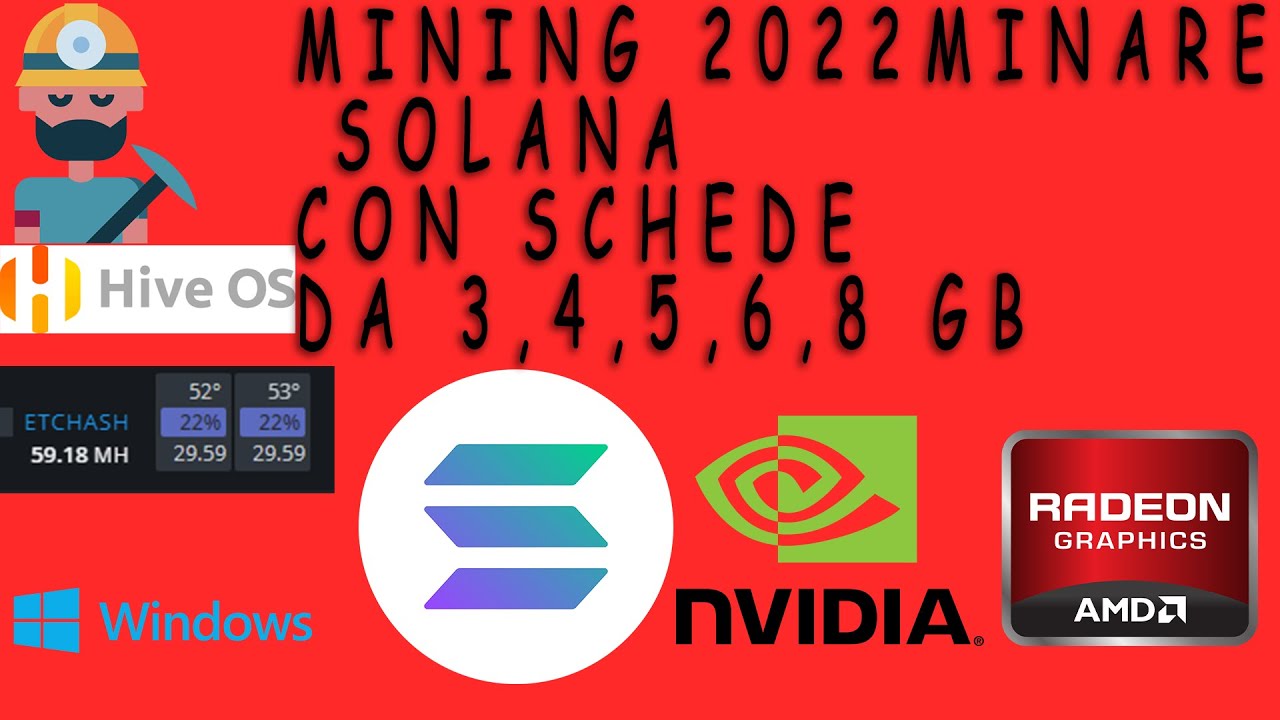 SOLANA MINING COME E COSA MINARE NEL 2022 CON SCHEDE VIDEO DA 2GB 3GB ...