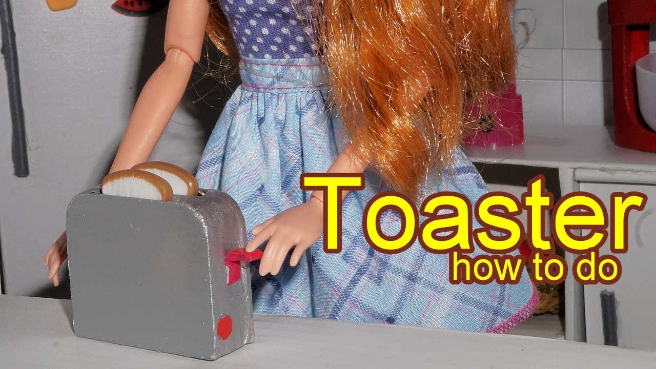 How to make a doll toaster - miniature crafts DIY - YouTube