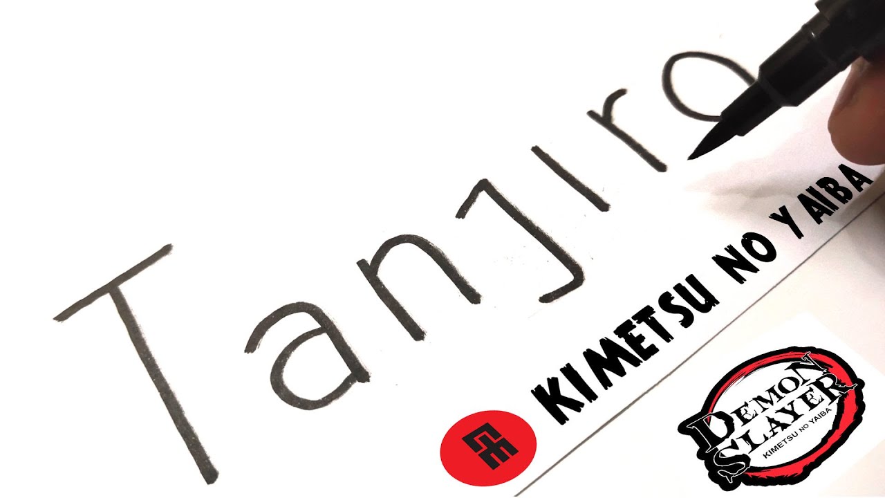 how to turn word TANJIRO into tanjiro kimetsu no yaiba character - YouTube