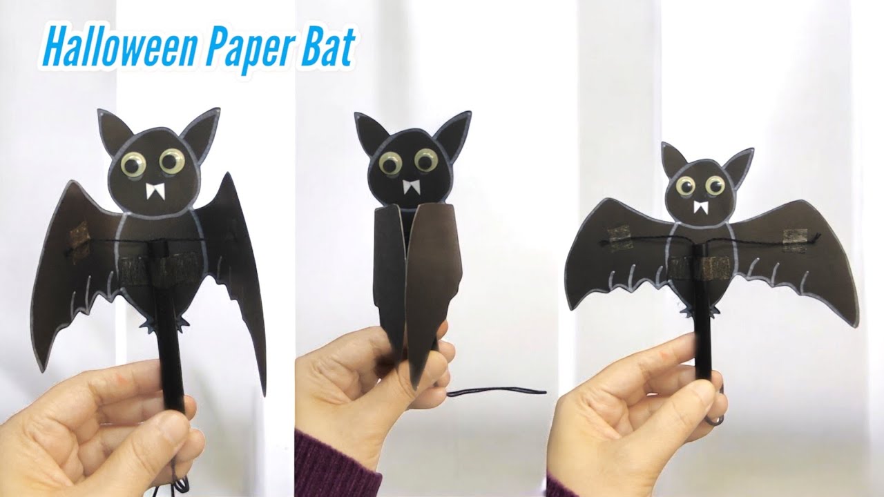 How to make paper bat for Halloween | Origami Flapping Bat | Paper Bat ...