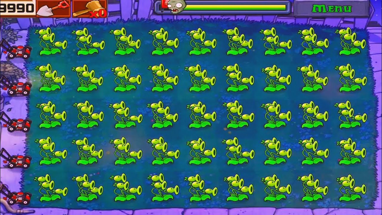 Plants Vs Zombies | Survival Night | Threepeater Vs All Zombies Full HD ...