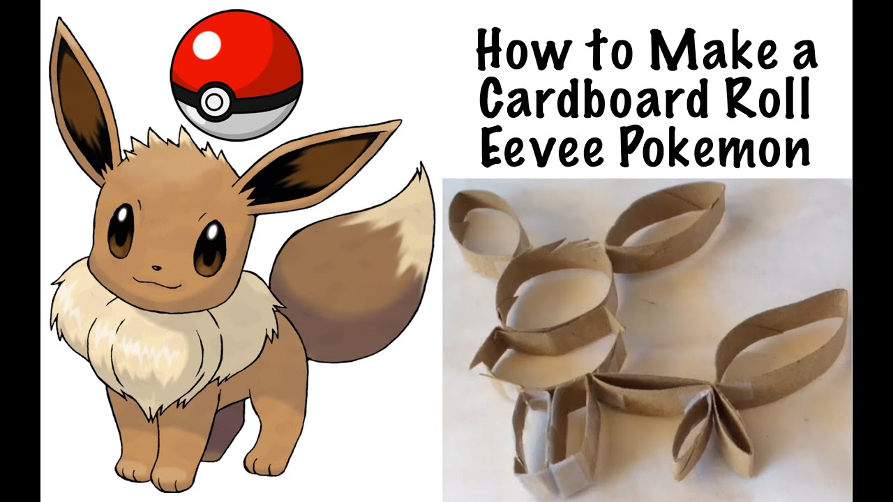 How to Make a DIY Eevee Pokemon with a Cardboard Roll - YouTube