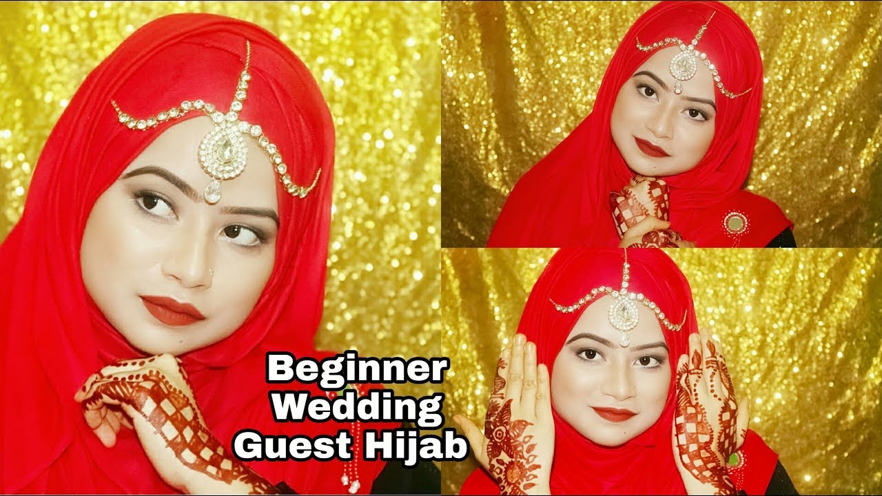 Beginner Wedding Guest Hijab Tutorial 2019 - AFSANA QUEENI - YouTube