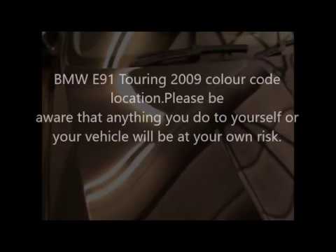 BMW e91, e90, e87 color code location - YouTube