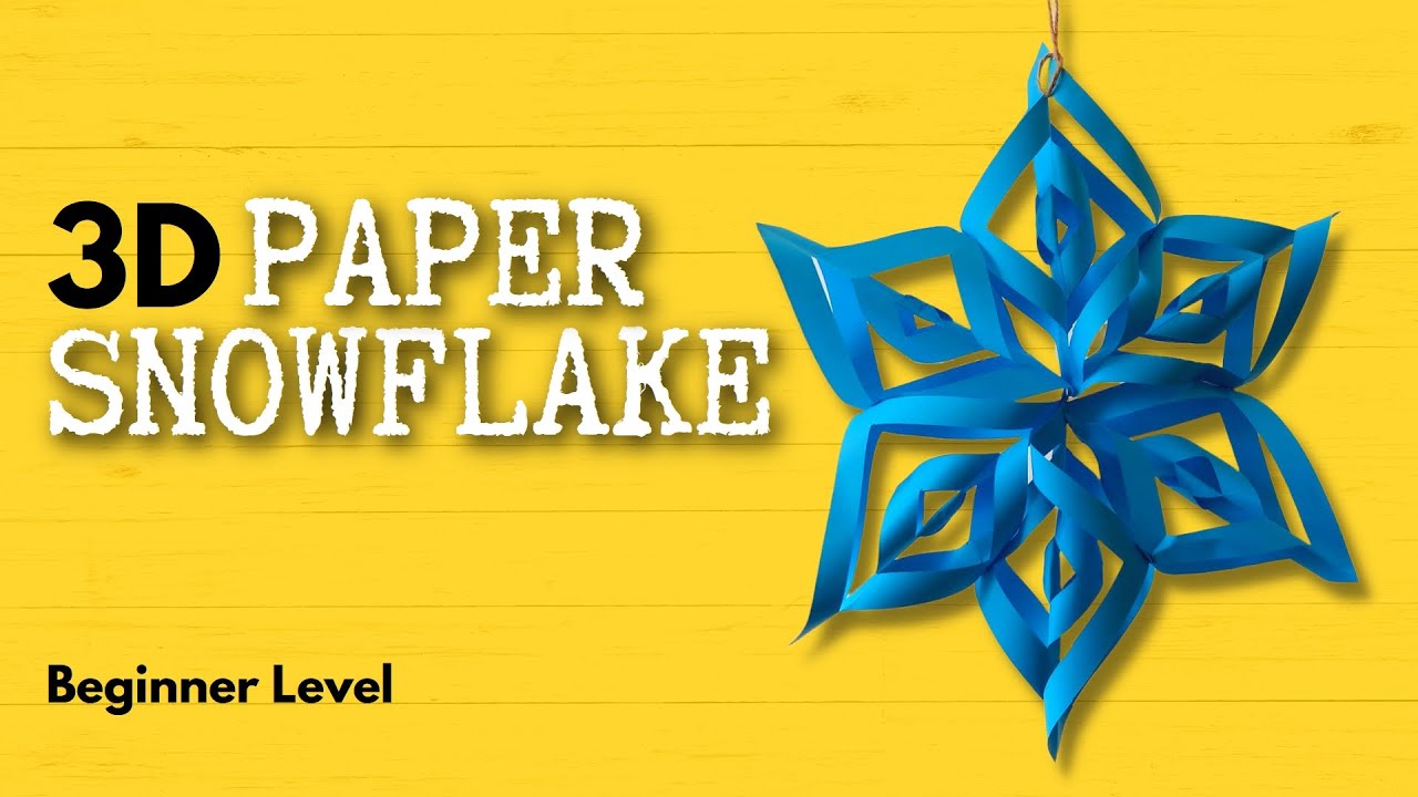 How To Make Easy Paper Snowflakes Diy 3d Paper Snowflake Christmas