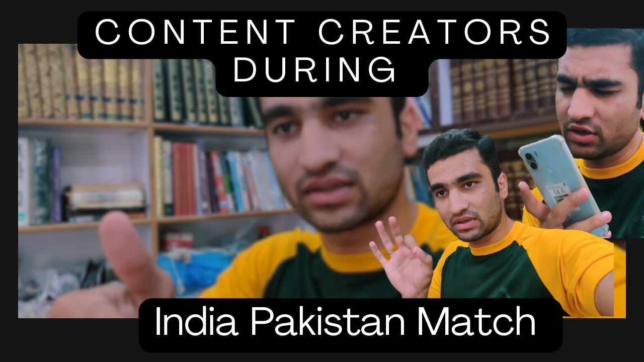 Content Creators During India Pakistan Match 🙂🙏 - YouTube
