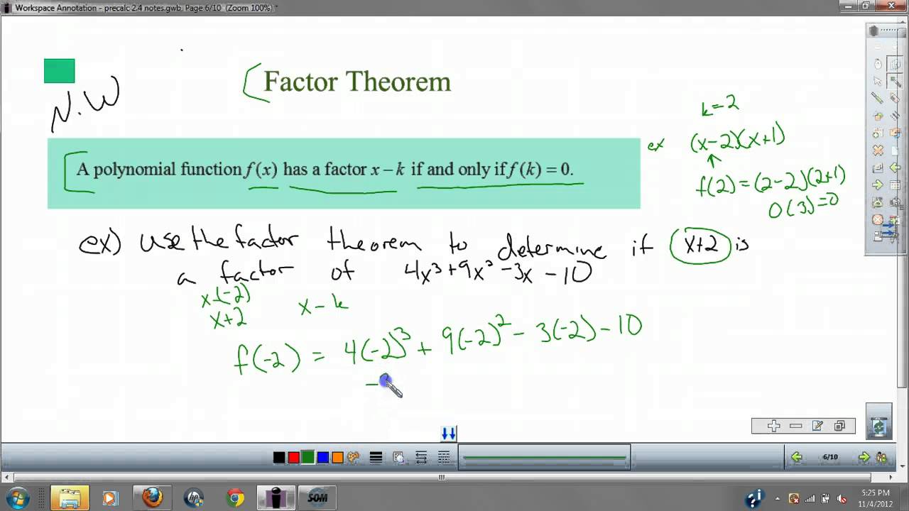 Pre-calc 2.4b Synthetic division - YouTube