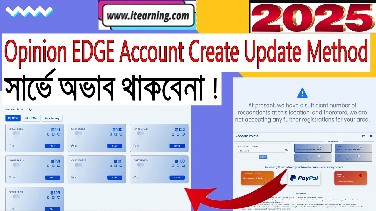 Opinion edge Account Create Update 2025 | Opinion EDGE 2025 | IT ...