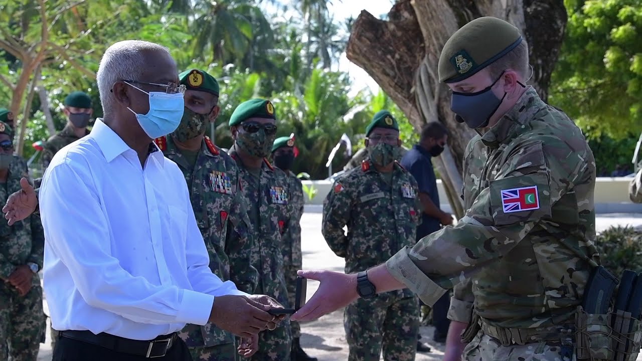 President Observes Training Demo at MNDF Central Area Headquarters ...