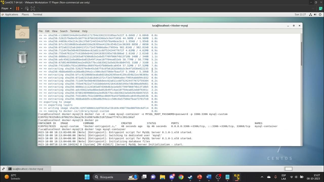 Lab 5 Especialidad 3 Dockerfile Mysql - YouTube
