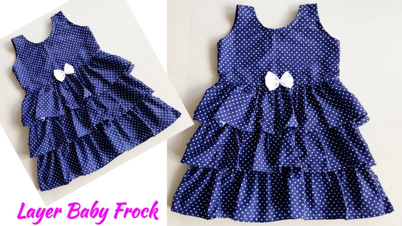 Layer Baby Frock Cutting and stitching | Baby Frock cutting and ...