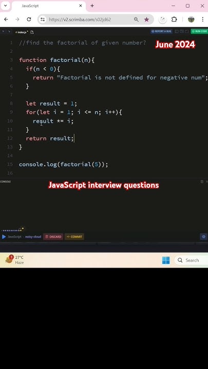 151200 Javascript Interview Questions Softwareengineer Javascript Code Coding