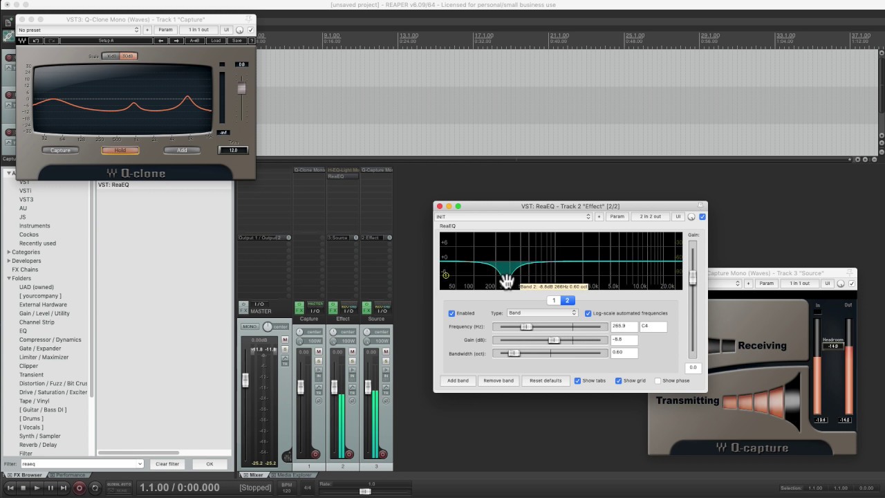 How to use Waves Q-Clone in Reaper - YouTube