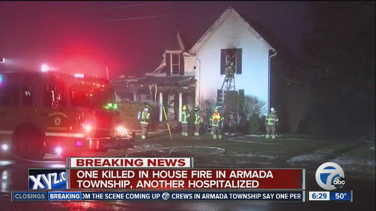 1 dead, 1 injured in Armada Township house fire - YouTube