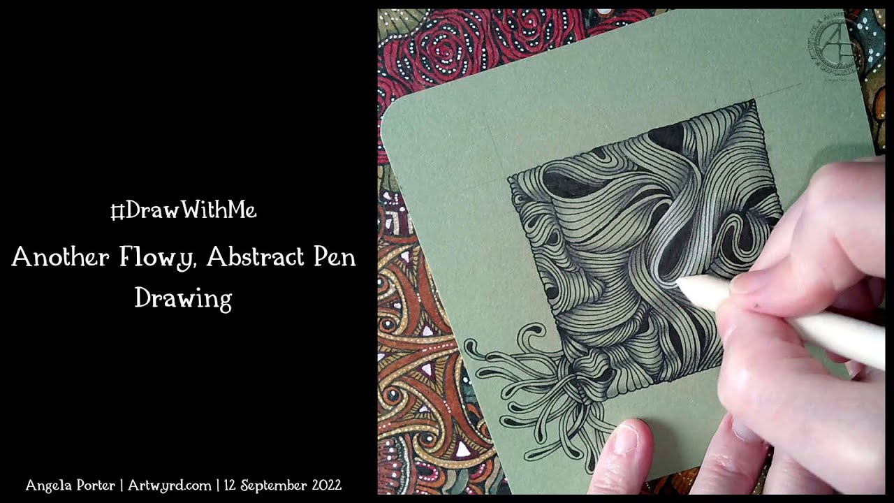 #DrawWithMe - Another Flowy Abstract Pen Drawing - YouTube