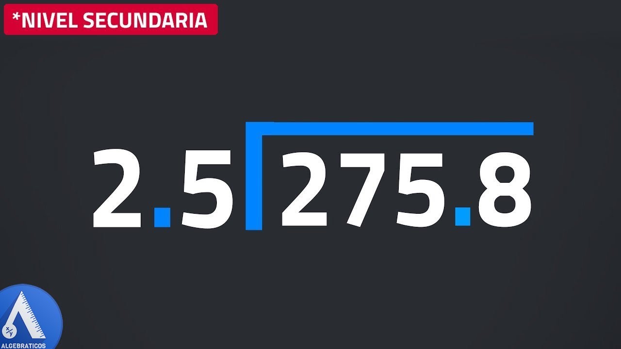 DIVISIÓN con PUNTO DECIMAL - Afuera y Dentro del DIVIDENDO (NIVEL ...
