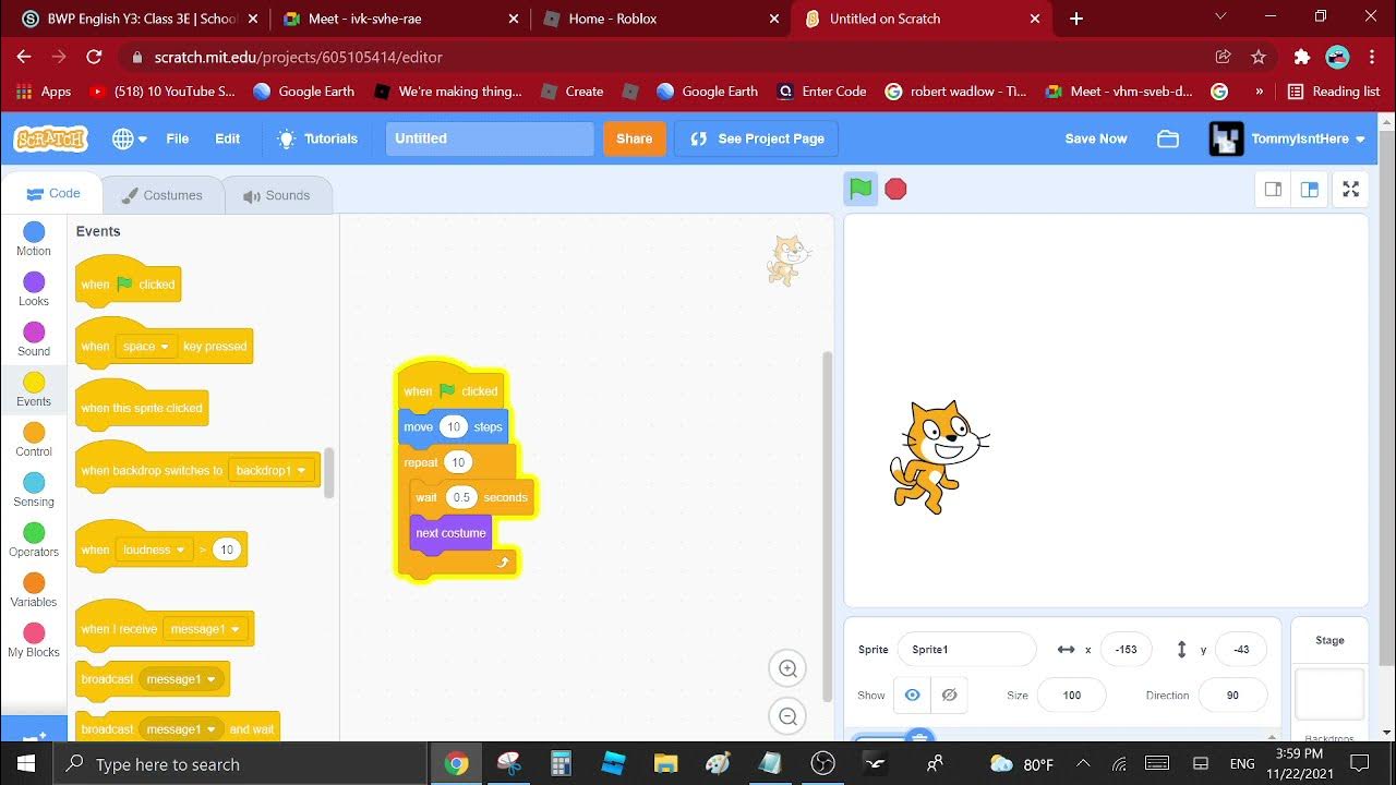 Scratch Tutorial: How To Make Your Sprite Walk - YouTube