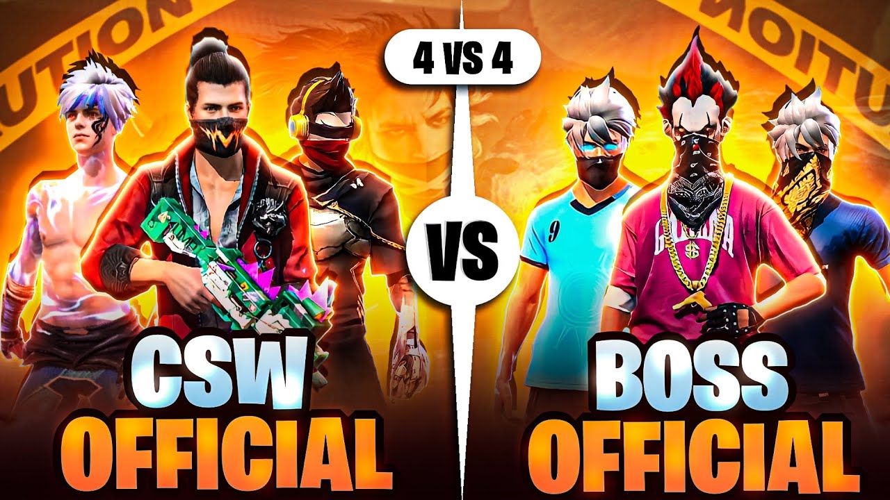 CSW OFFICIAL vs BOSS OFFICIAL 🔥 4 vs 4 Best Clash 💥 @BOSSOFFICIAL99 ...