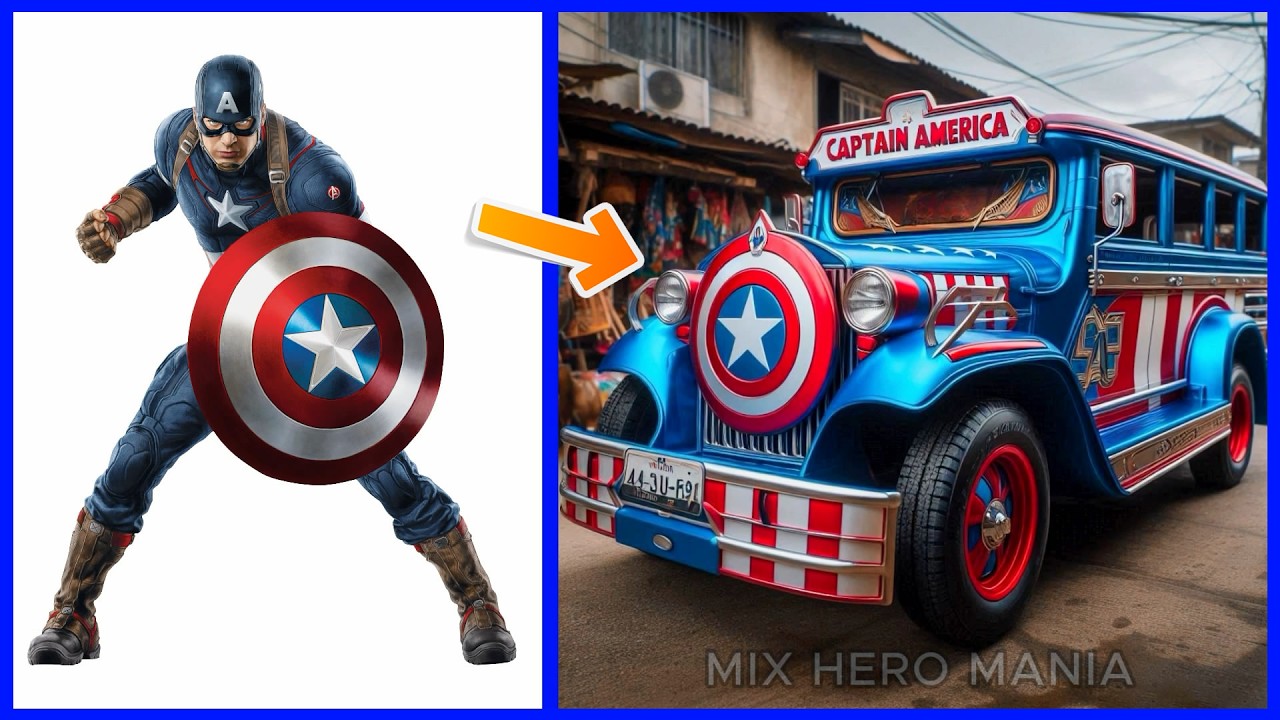 AVENGERS But JEEPNEY (PINOY DYIPNI CAR) 💥 all Marvel & DC characters ...
