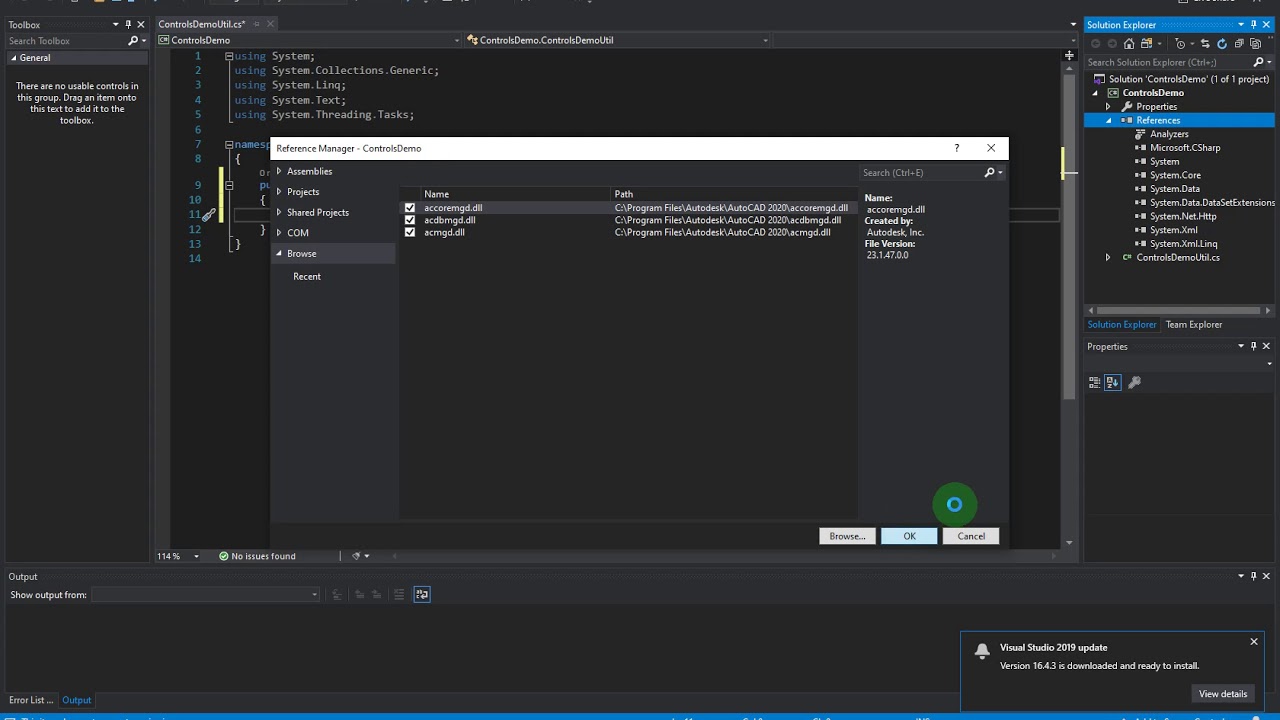 Video 3 Of 9 Creating The Project Section 3 Programming Autocad Using C And Windows Form