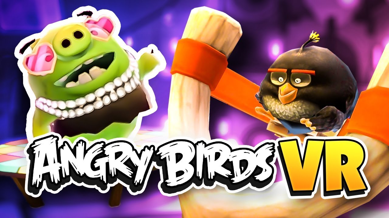 ANGRY BOM BIRD ATTACKS BOSS PIG! - Angry Birds VR Isle of Pigs - YouTube