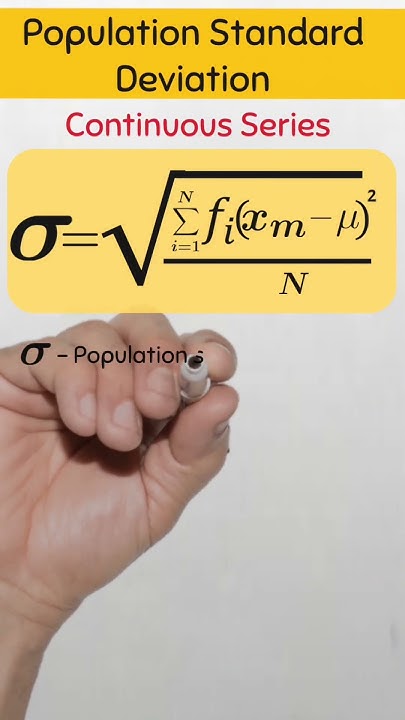 Population Standard Deviation - Continuous Series Data #sigma #standarddeviation #statistics # ...
