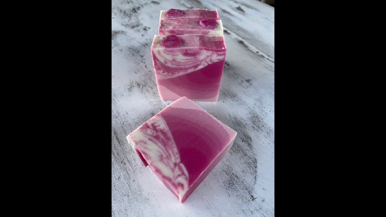 Cold process soap | Valentine's Day Soap - YouTube