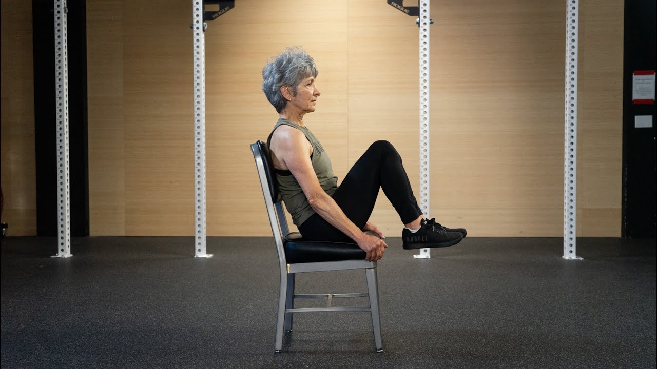 Seated Knee-Up - YouTube