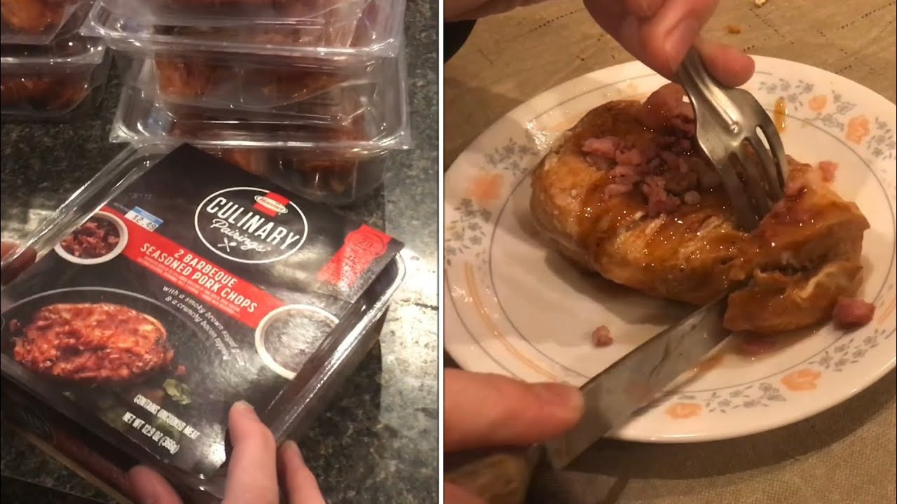 (REVIEW) hormel culinary pairings bbq seasoned pork chops - YouTube