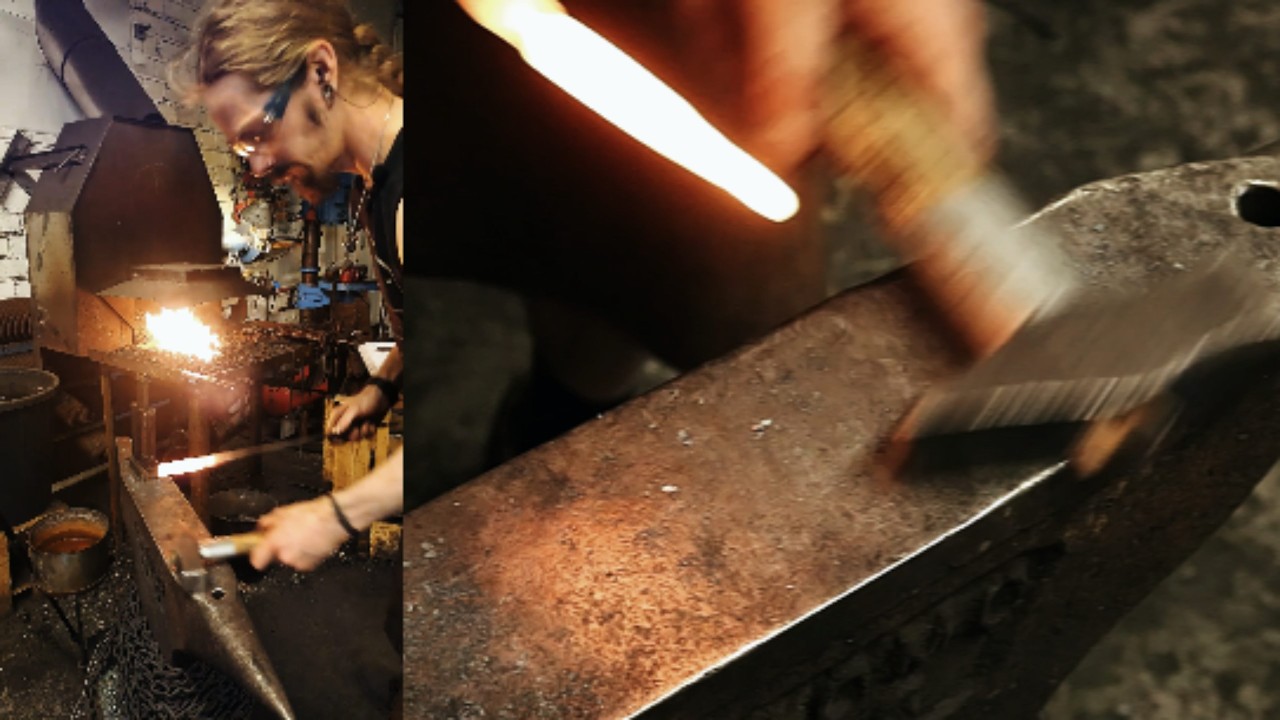 Forging a pendant - Blacksmith's bindrune necklace - YouTube