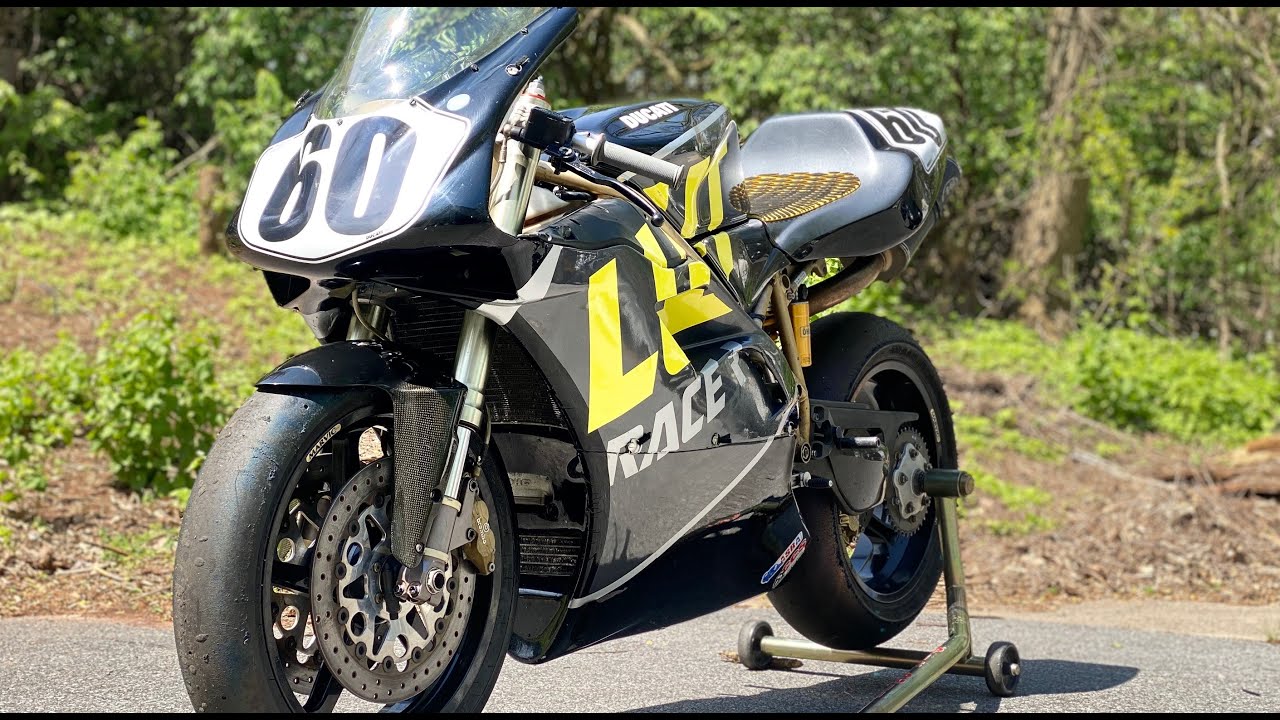Ducati 748 Race Bike Build Walkaround + Sound Clips Track Bike - YouTube