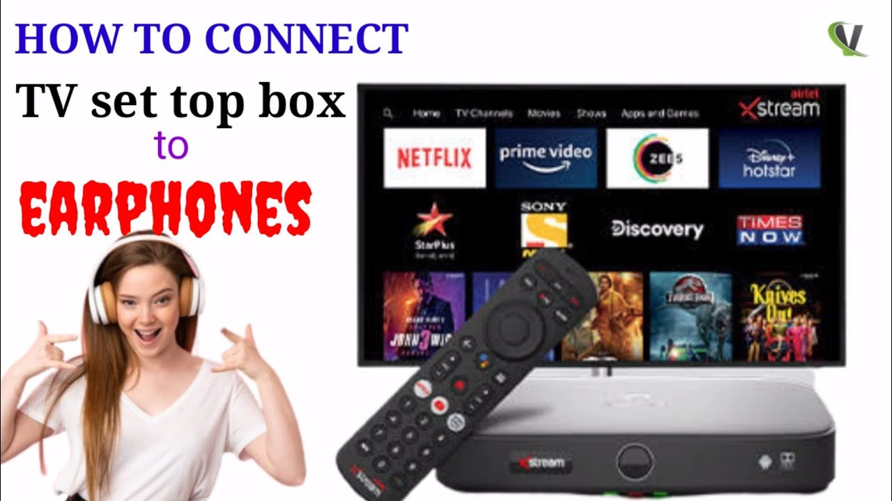 How to connect Set top box to wireless headphones // Airtel xstream box ...