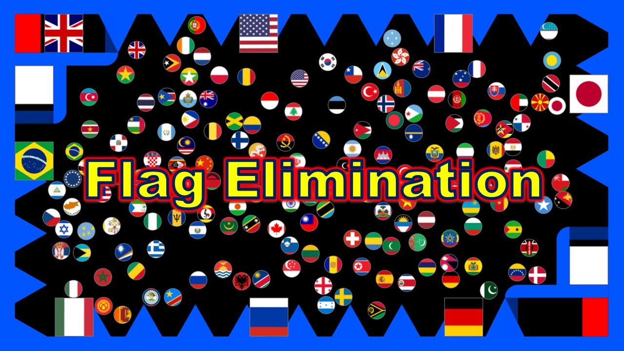 Flag Elimination ~200 countries marble race #48~ in Algodoo | Marble ...