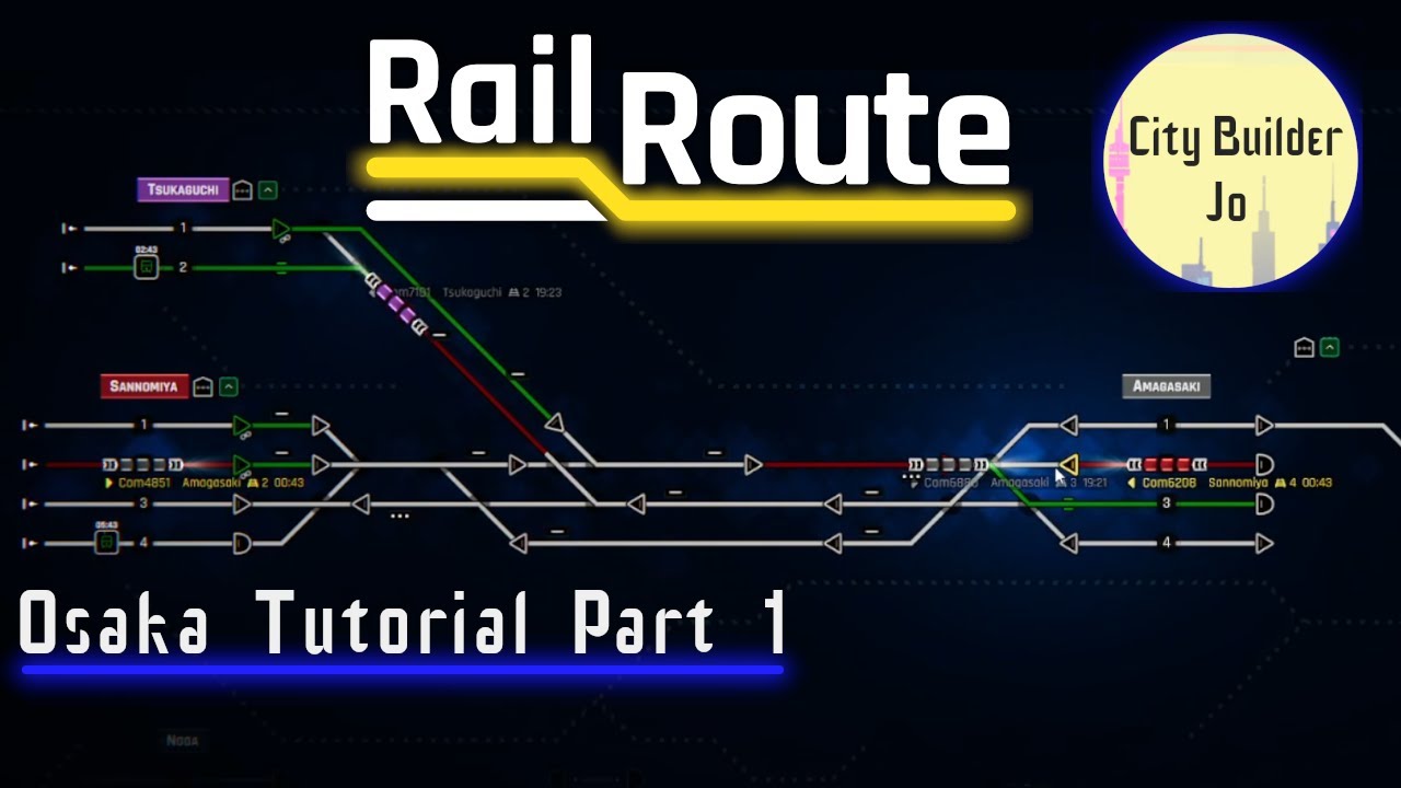 Rail Route Tutorial on the Osaka Map - YouTube