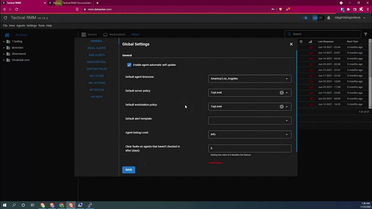 Tactical RMM: Standard Install, Backup Script - YouTube