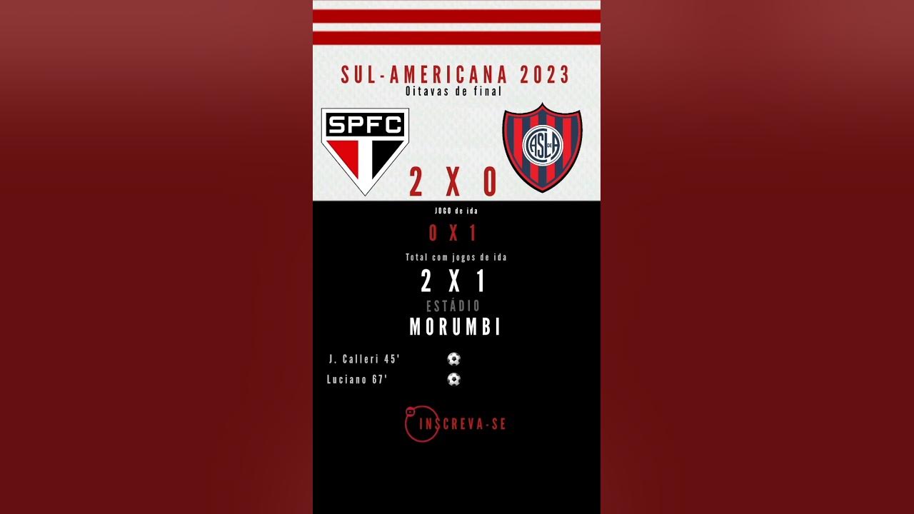 ⚽️🇾🇪 São Paulo 2 X 0 San Lorenzo Sulamericana2023 Oitavasdefinal