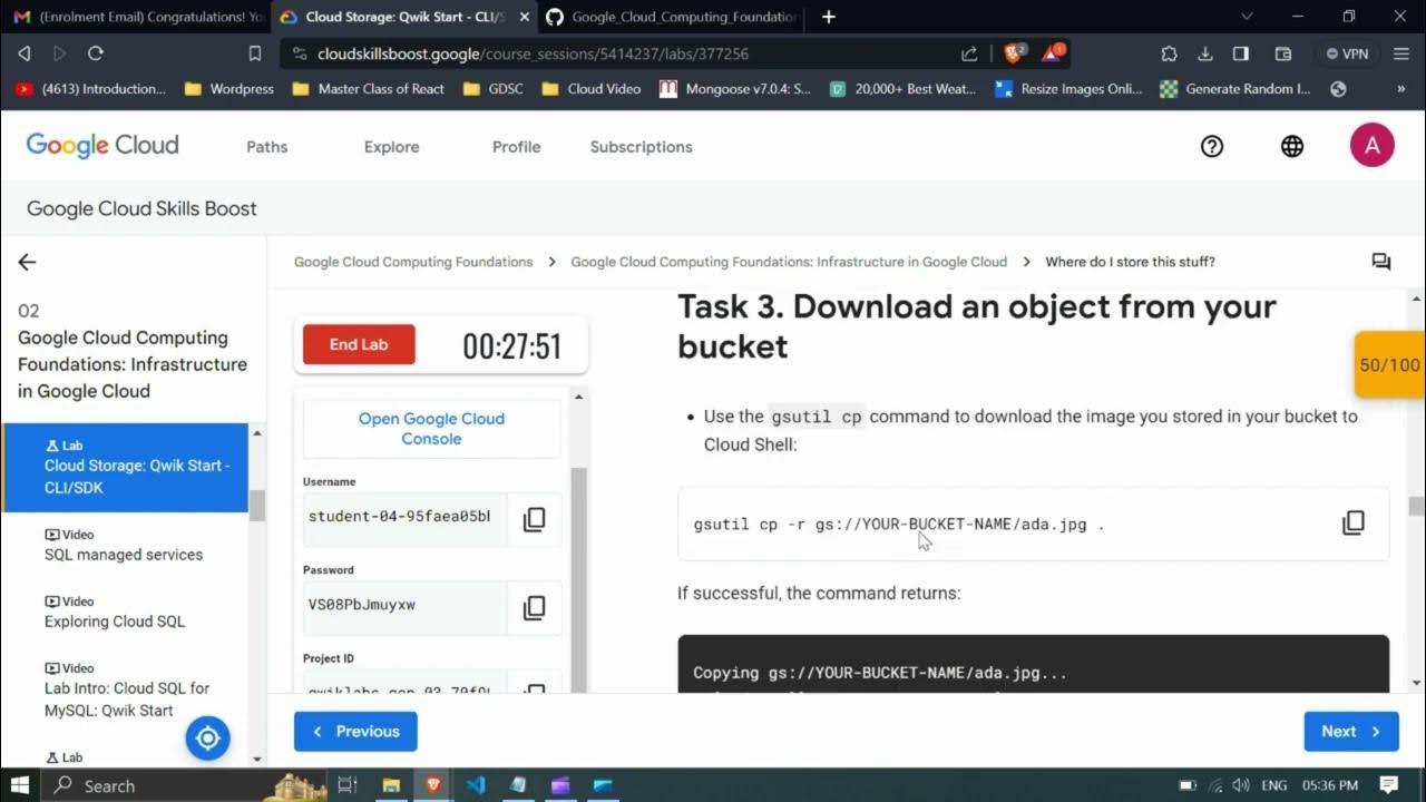 Module 2 || Lab 1 - Cloud Storage: Qwik Start - CLI/SDK Google Cloud Study Jam - YouTube