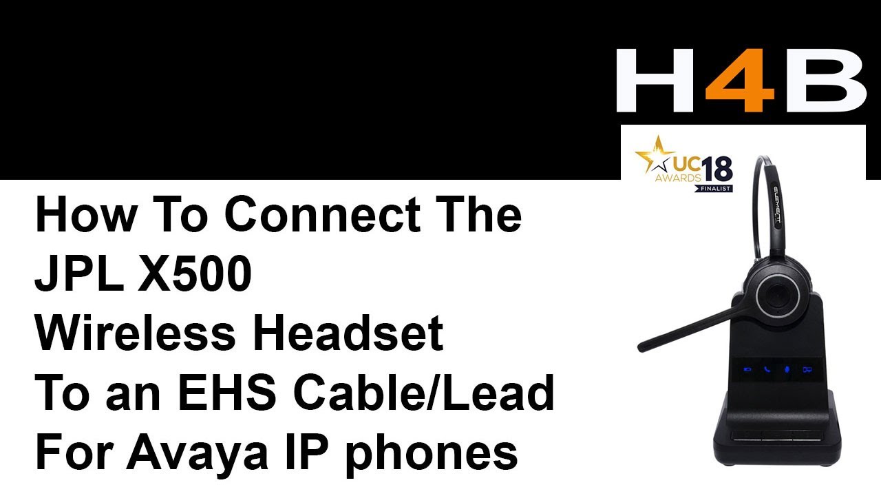 JPL X500 Headset Connecting an EHS Cable to Avaya IP Phones - YouTube