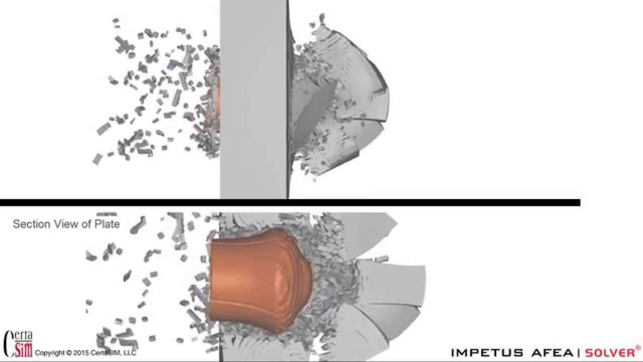 CertaSIM: Bullet Impact with Aluminum Plate using the IMPETUS Afea ...
