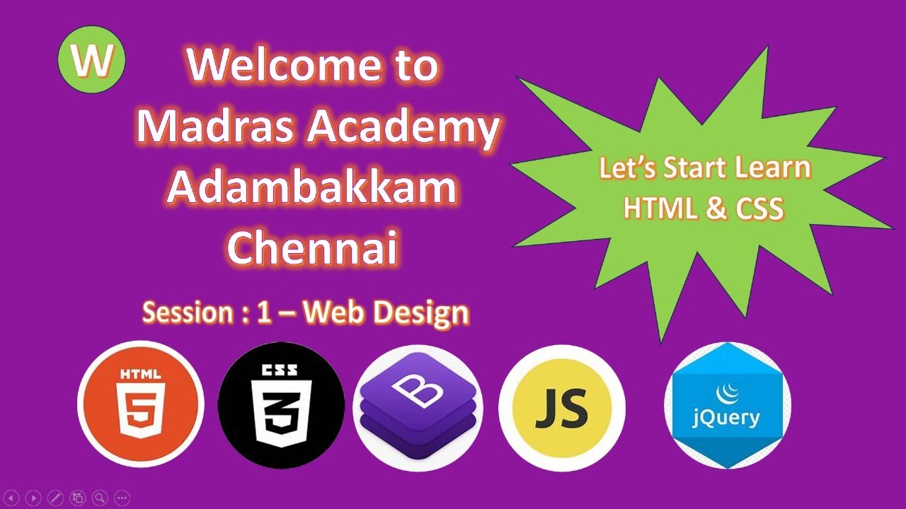 Learn HTML & CSS for Web Design | Beginner Course | Madras Academy ...