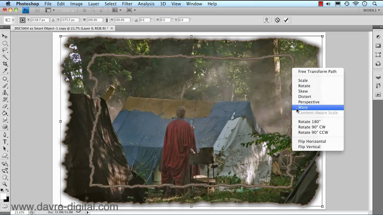 Photoshop creating re-usable frame & border - YouTube