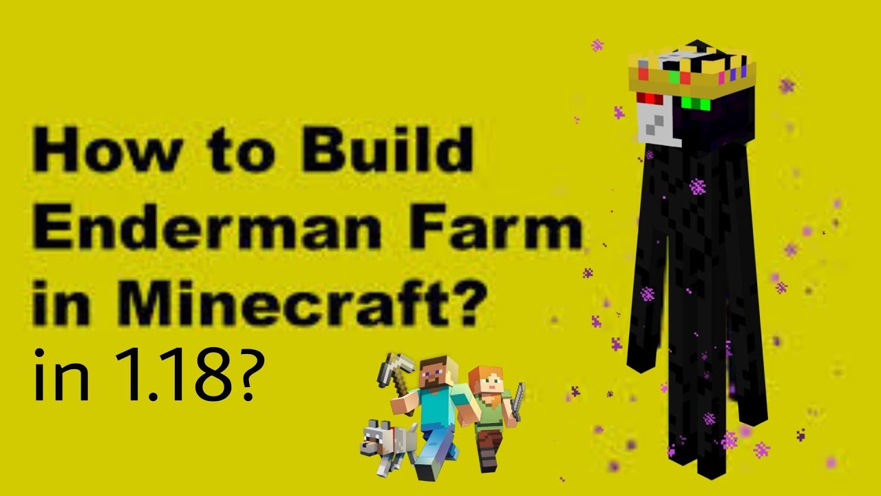 How to build an Enderman Farm in Minecraft Version 1.18 (Bedrock and ...